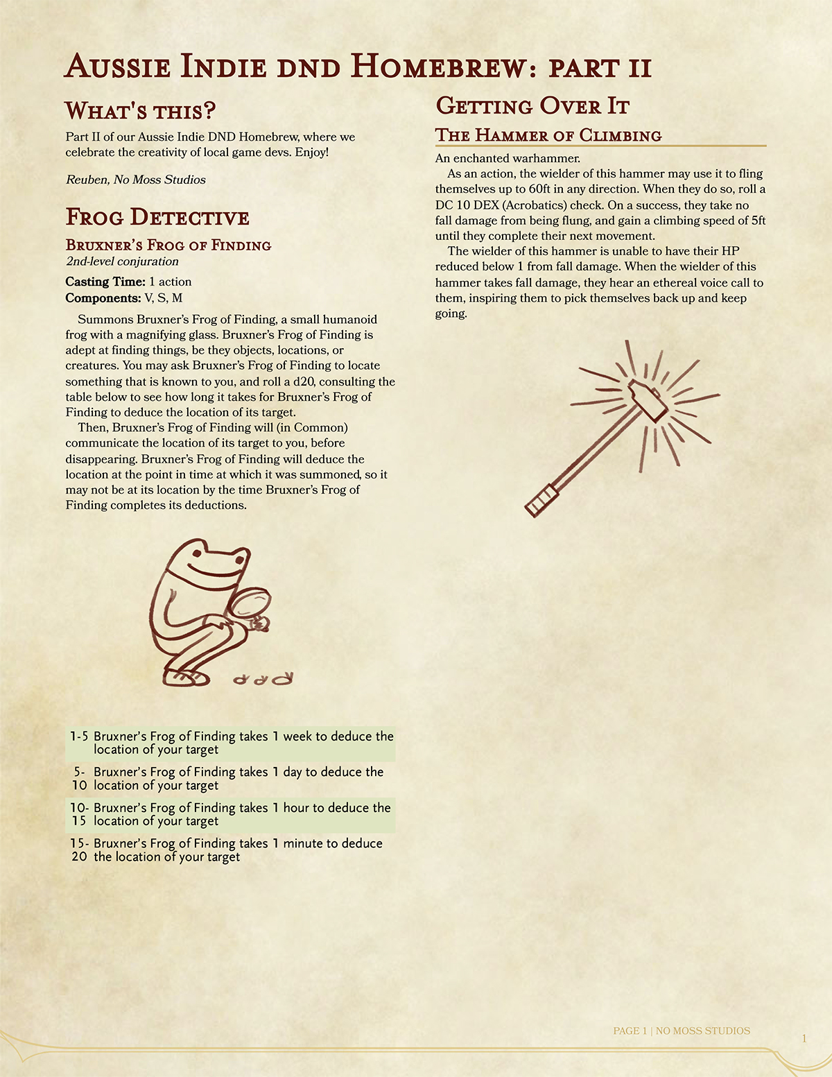 Aussie Indie DND Homebrew | Dev Blog